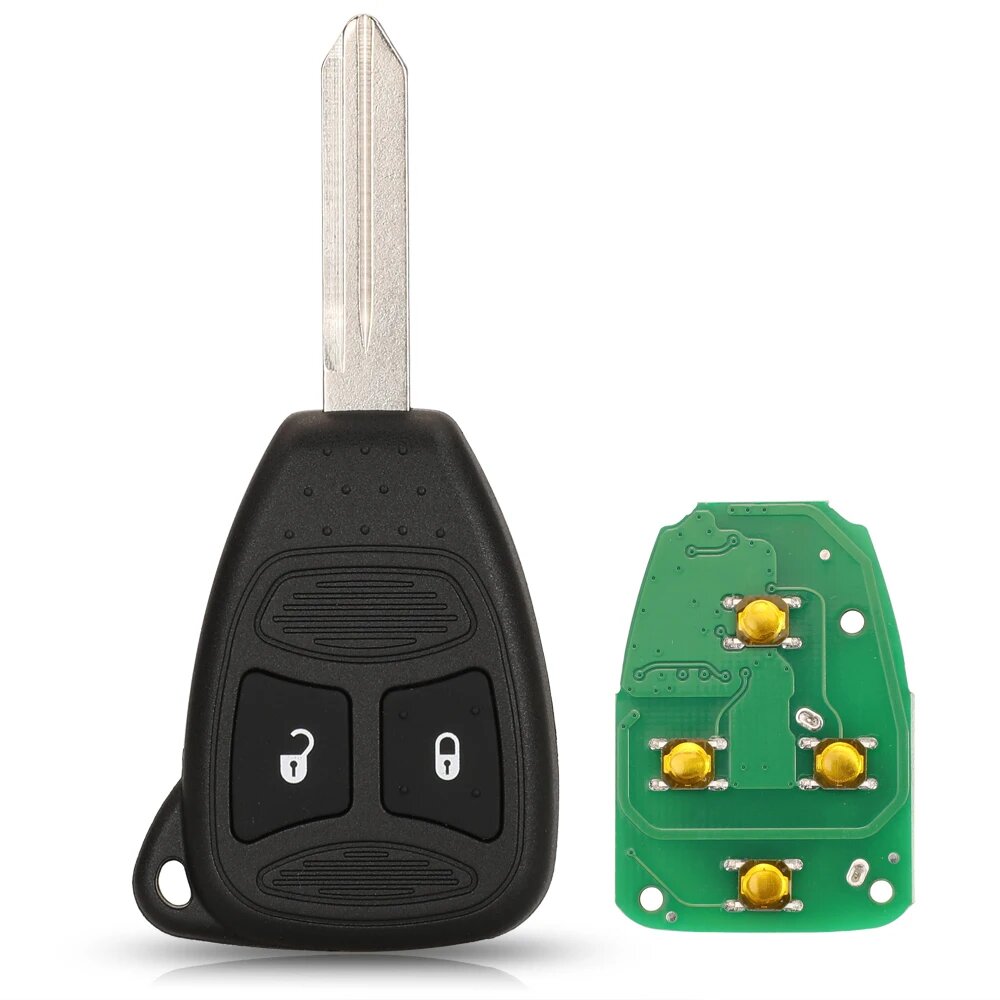 Jingyuqin 315/433 МГц KOBDT04A дистанционный ключ от машины 3/4 кнопка для Dodge 2 Buttons, 433Mhz