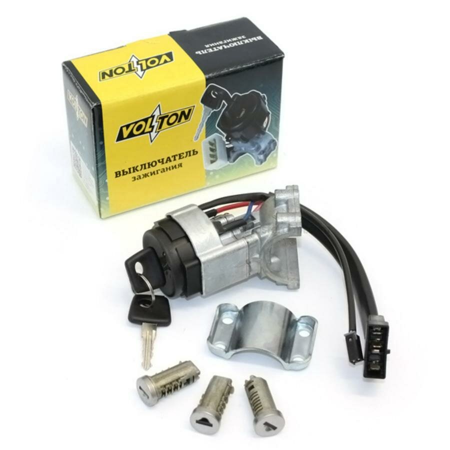 VOLTON VLT211046105006 Замок ВАЗ-2110,2190 в сборе с личинками дверей под электроприв. VOLTON