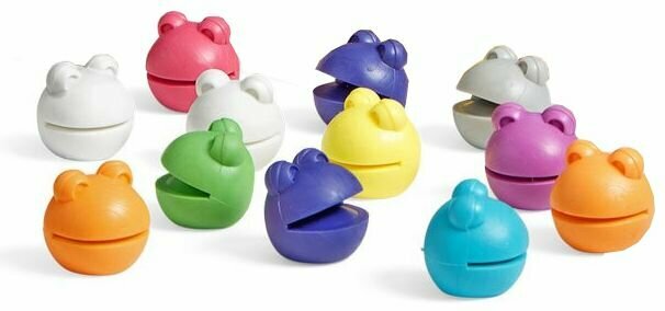 Развивающие фигурки Learning Resources "Numberblocks", игровой набор из 12 числовых шариков-лягушат, счетный материал, учим геометрические фигуры и цвета