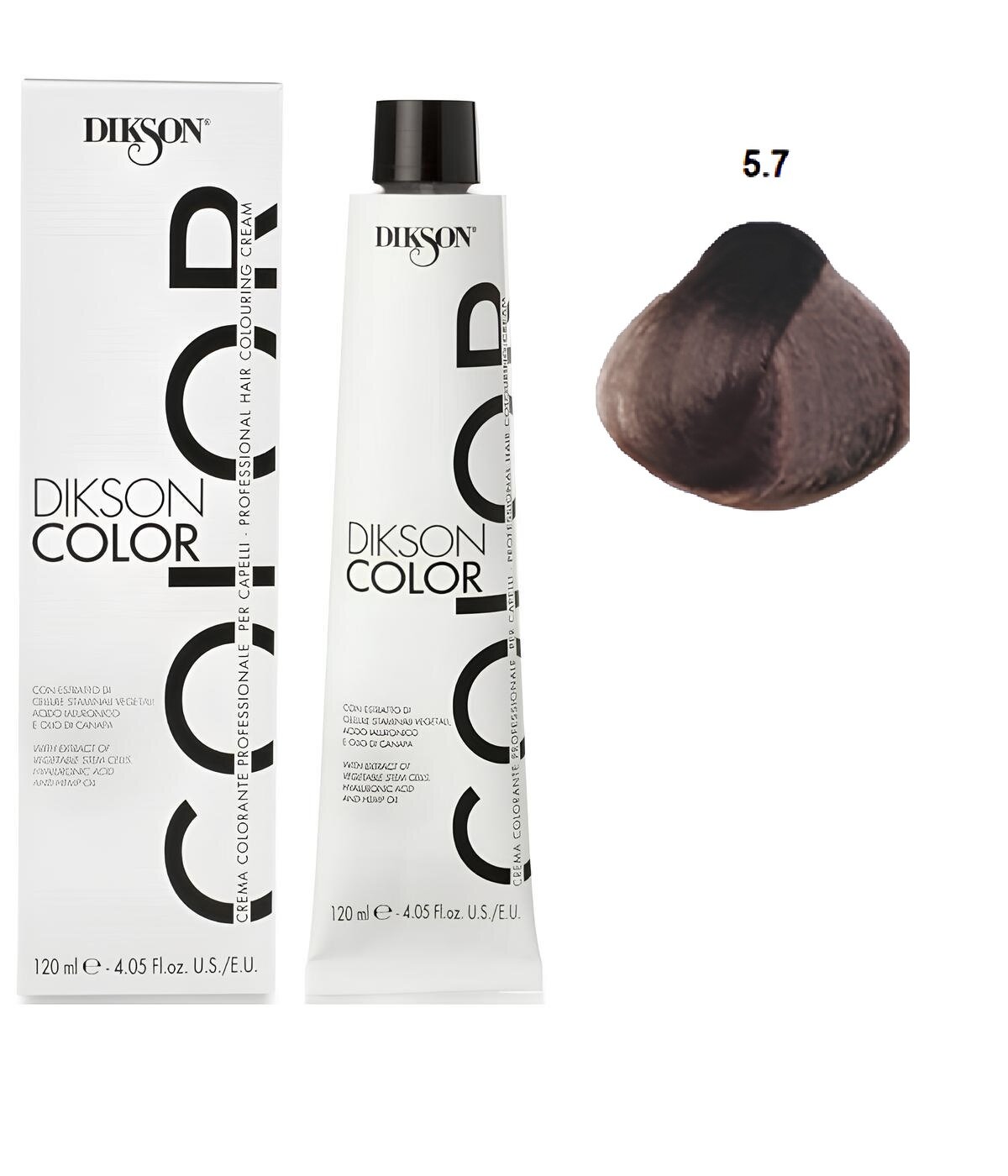 Краска для волос DC 5/7 светло-каштановый коричневый Dikson Castano Chiaro Marrone, 120 мл