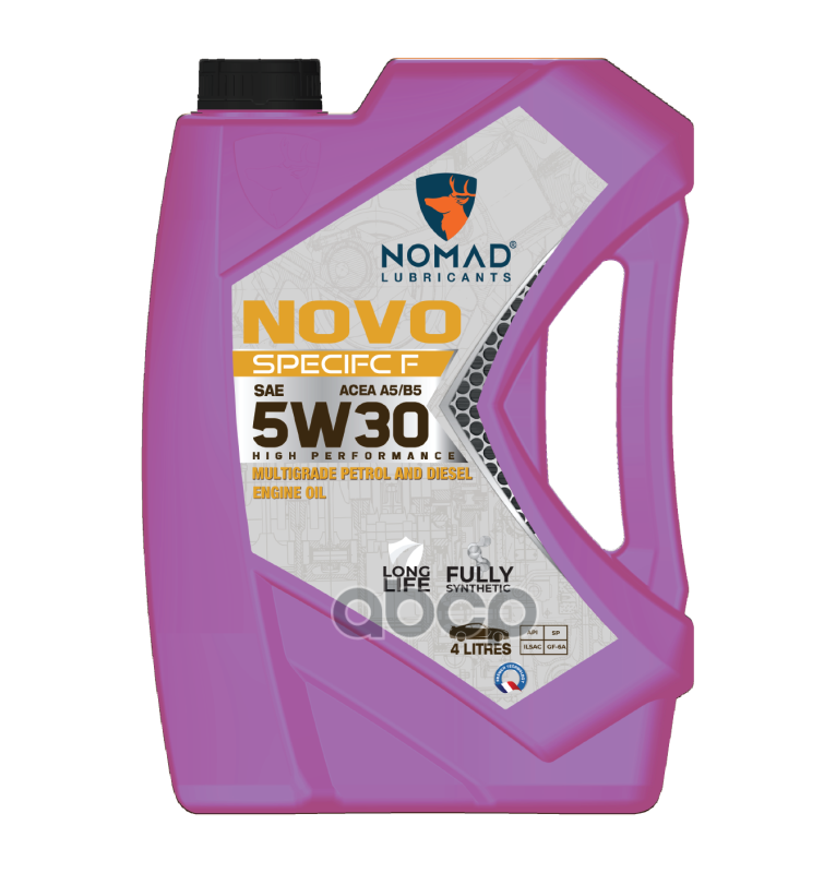 NOMAD LUBRICANTS 6290360901725 NOMAD Масо моторное NOVO Specific F 5W-30 (4 .)