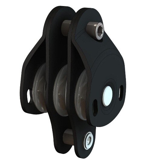 Блоки Двойные и тройные Вертикаль Блок-ролик тройной с подшипником 50 кН ver 0414-1