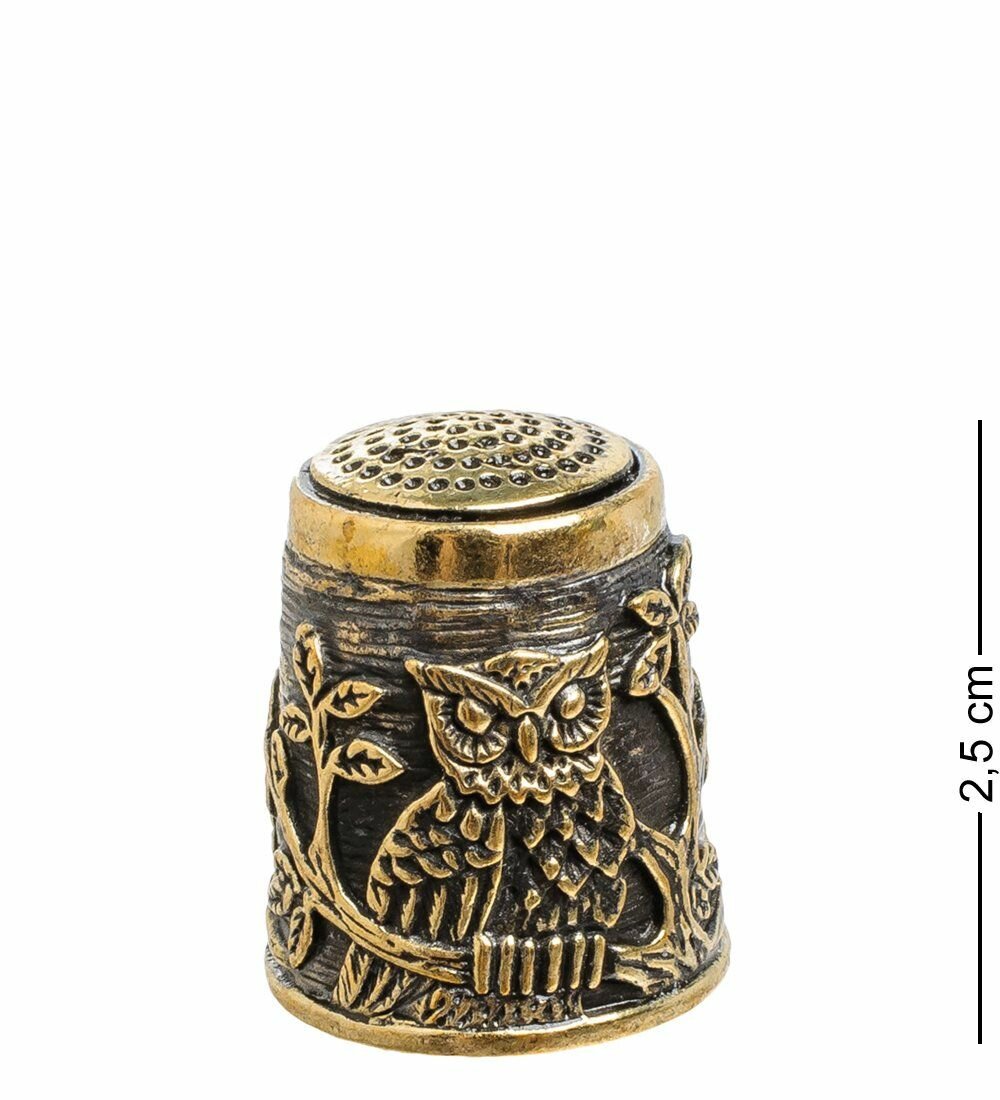 Наперсток 'Сова в лесу' (латунь)