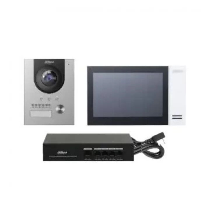 Комплект Dahua DHI-KTP01L(S) DHI-VTO2201F-P+DHI-VTH2421FW-P+DH-PFS3005-4ET-36E