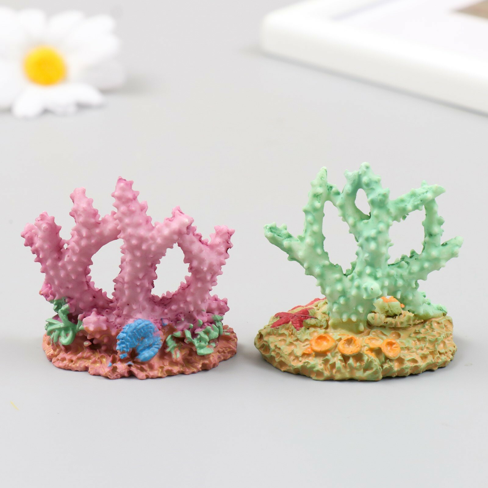 Фигурка для аквариума полистоун "Кораллы" 5х3х5,5 см, 1 шт, микс цветов