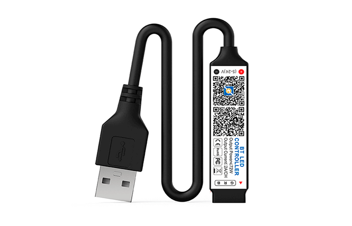 Контроллер Bluetooth, RGB, 4PIN Огонек OG-LDL41 LED, USB 5В