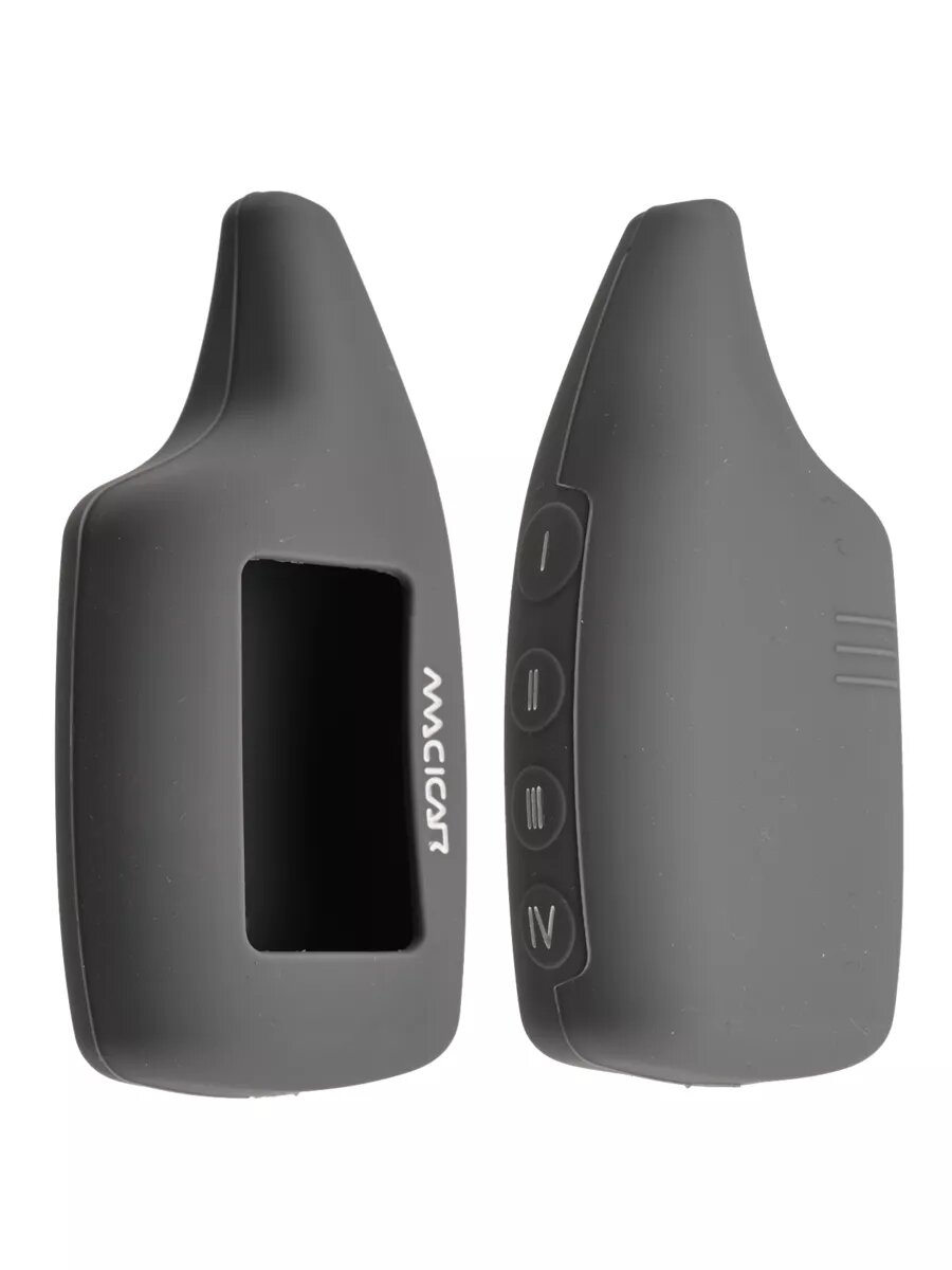 Чехол EJC Magicar, для брелока автосигнализации Scher-Khan Шерхан, силикон, серый