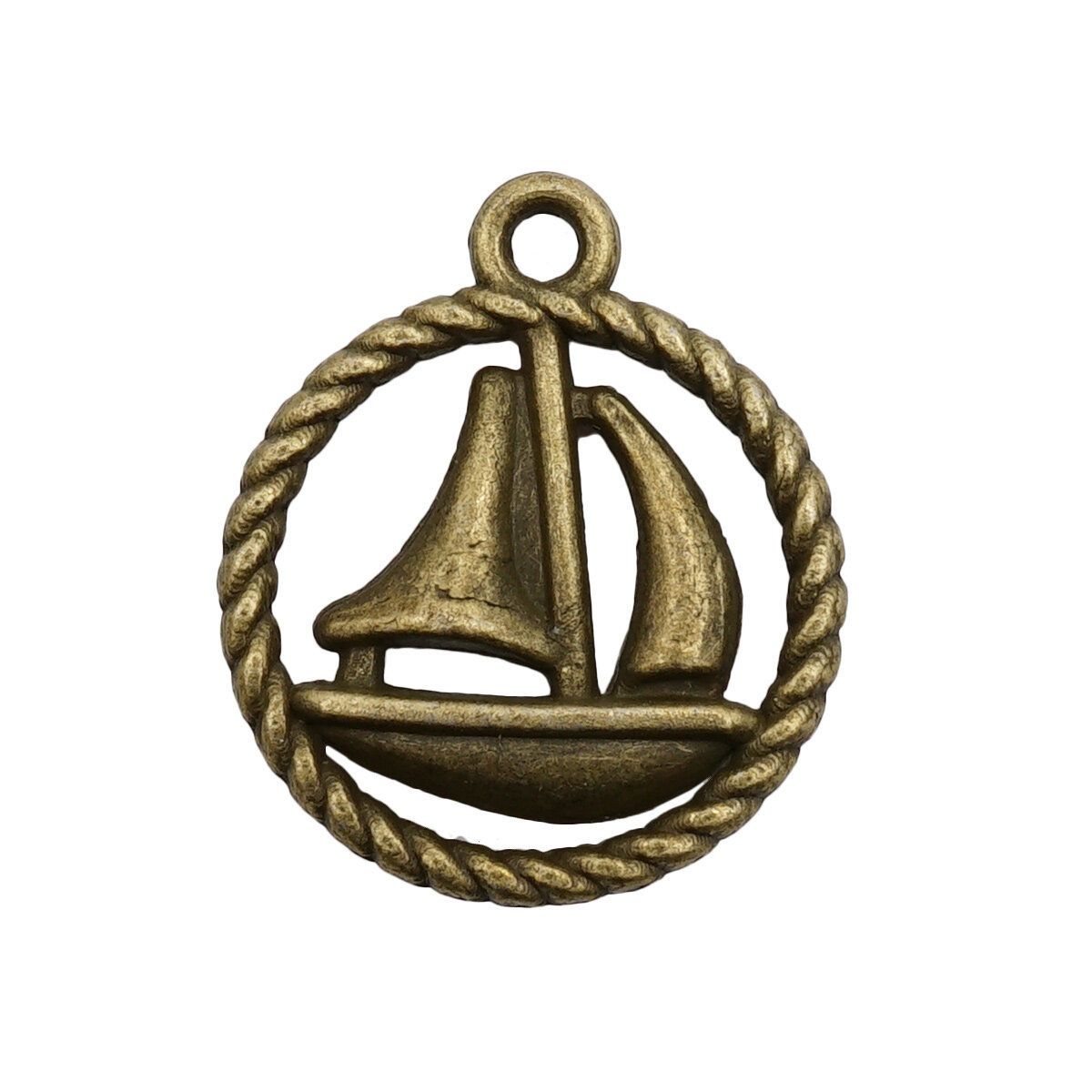 4AR024 Подвеска металлическая кораблик, 2шт/упак, Astra&Craft