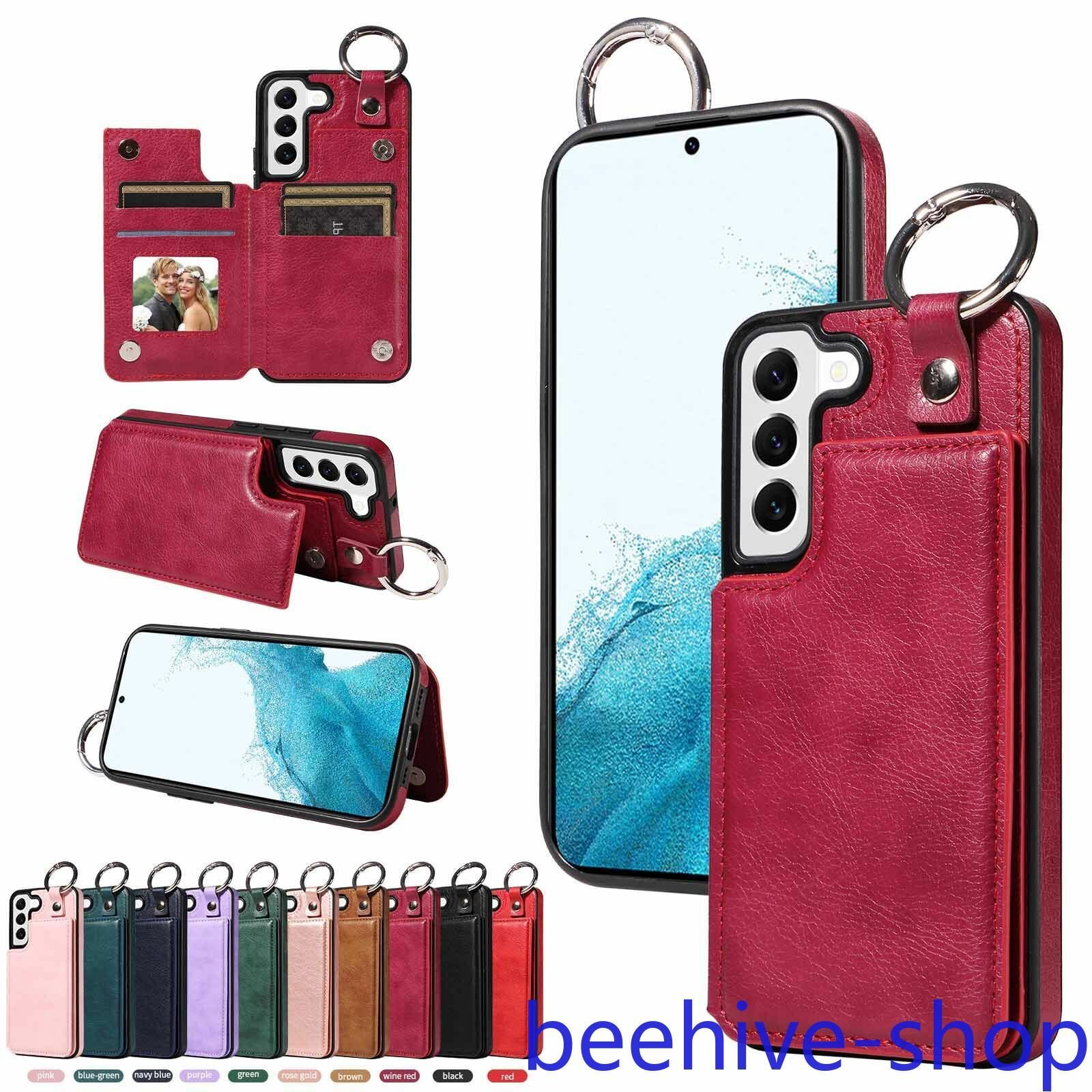 Кожаный чехол для Samsung Galaxy S22 /(Самсунг Галакси с22) с отделением для карты/ Чехол-кошелек для / Кожа высокого качества