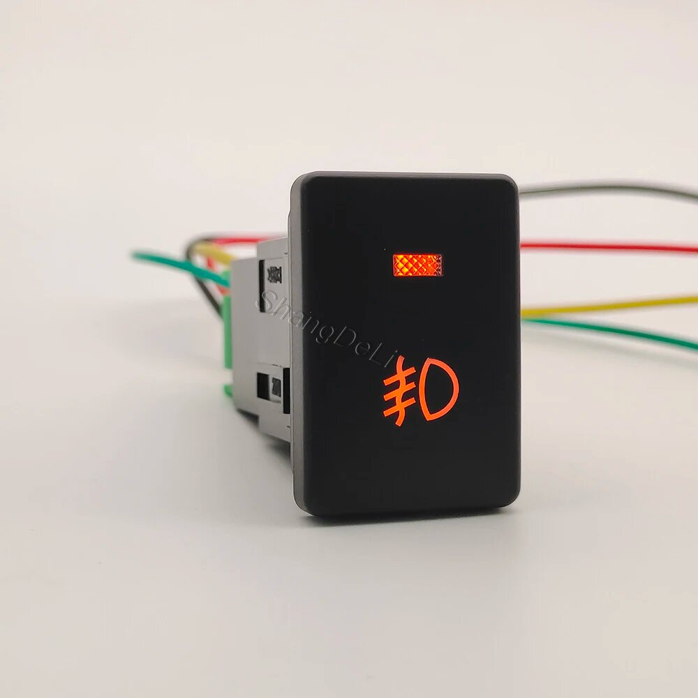 Автомобильный оранжевый светодиодный светильник, кнопка переключения передних противотуманных фар для Mitsubishi Outlander 13-20 Eclipse Cross Pajero Sport triton 2019