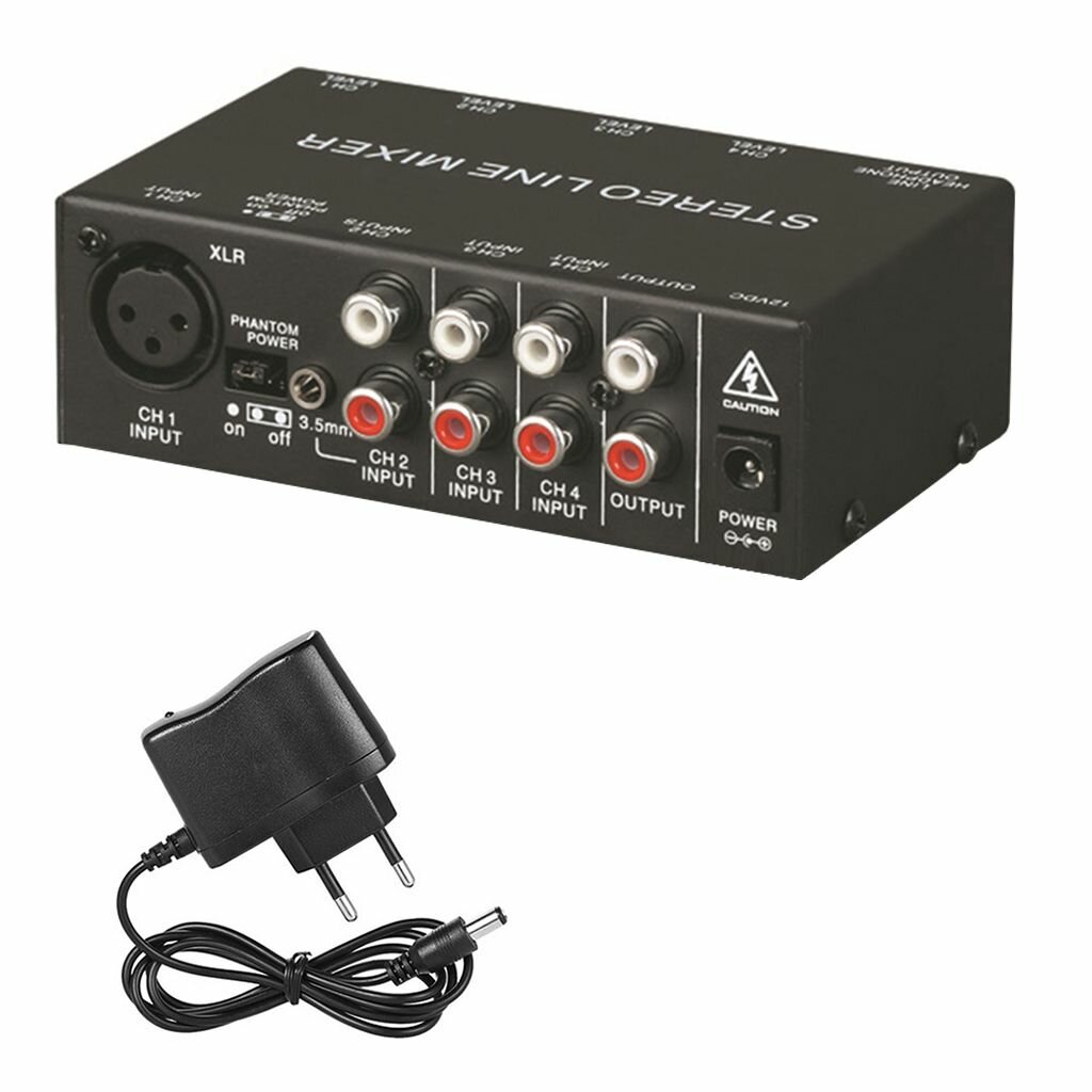 MX500 Мини-стереомикрофонный микшер RCA 5-канальный небольшой диспенсер для караоке в прямом эфире KTV EU/US Plu