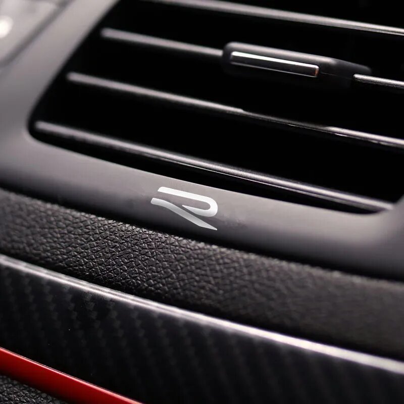 Металлическая эмблема VW, авто декоративные наклейки, светоотражающие новые R-логотипы, 4pcs