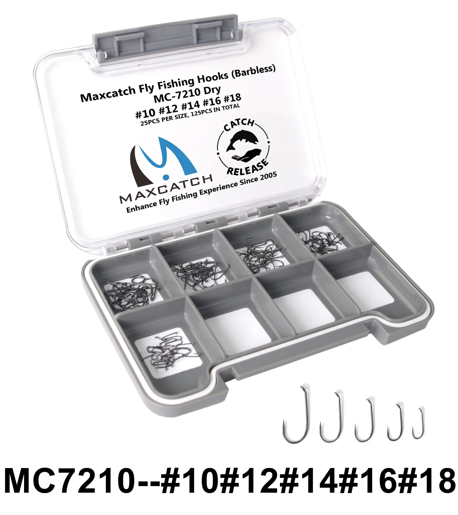 Maximumcatch рыболовные крючки для мух 125 шт MC-7210 Set