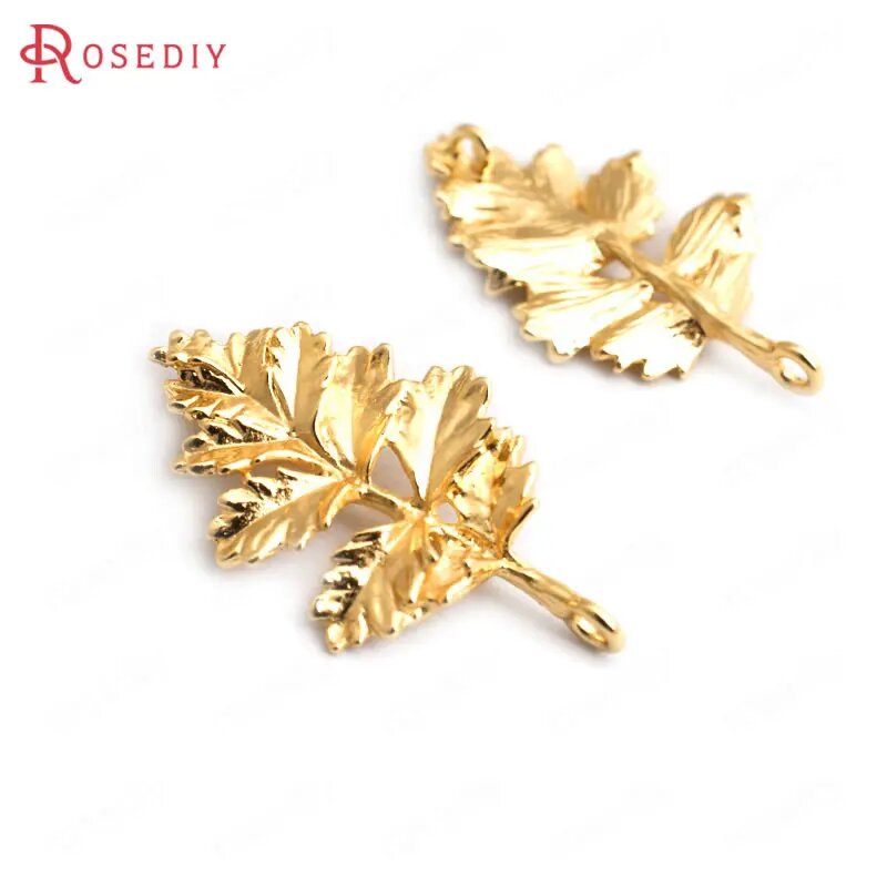 Подвески из латуни "Rosediy", 6 шт, золотистого цвета