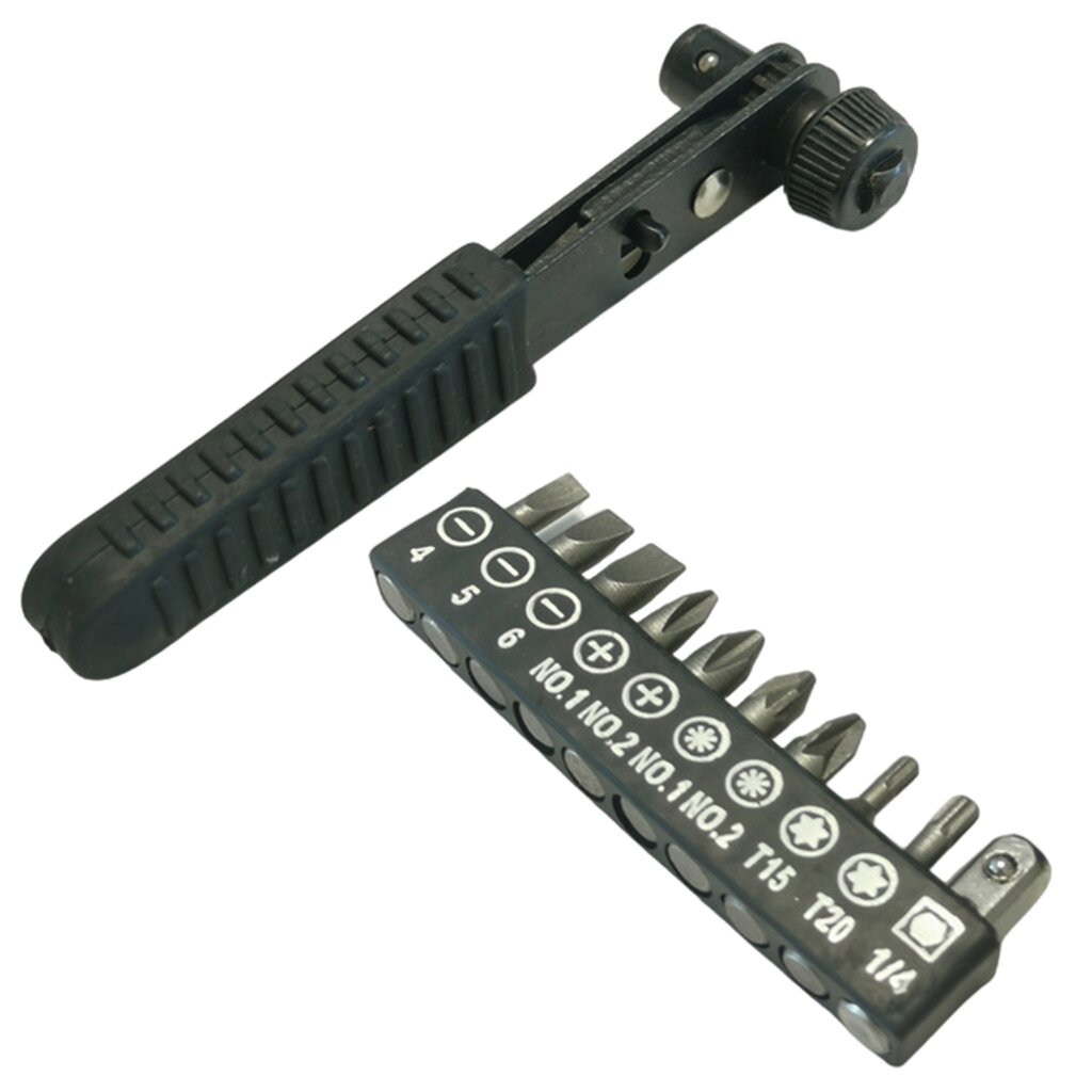 Трещоточный ключ 1/4 дюйма 90 градусов для узких пространств