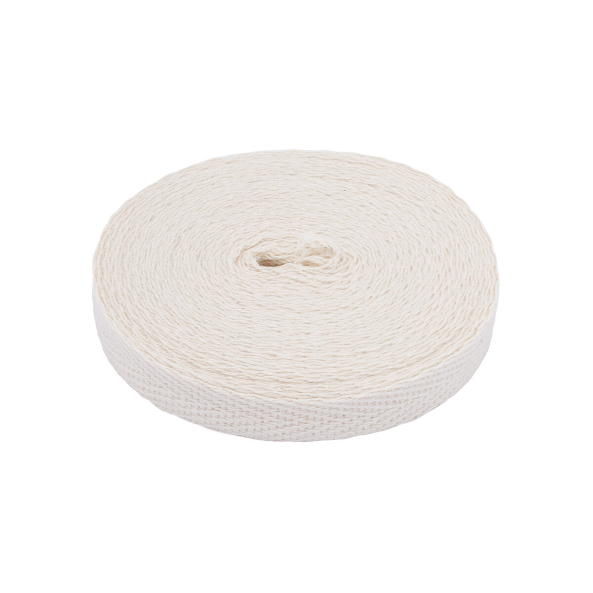 Киперная лента 1 см*4,57 м, для шитья и рукоделия, хлопок, Айрис (68 натуральный)