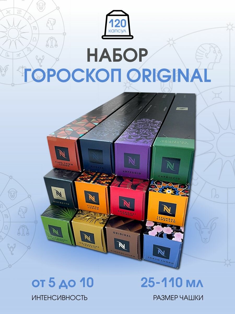 Набор кофе в капсулах для Nespresso Гороскоп II 120 капсул