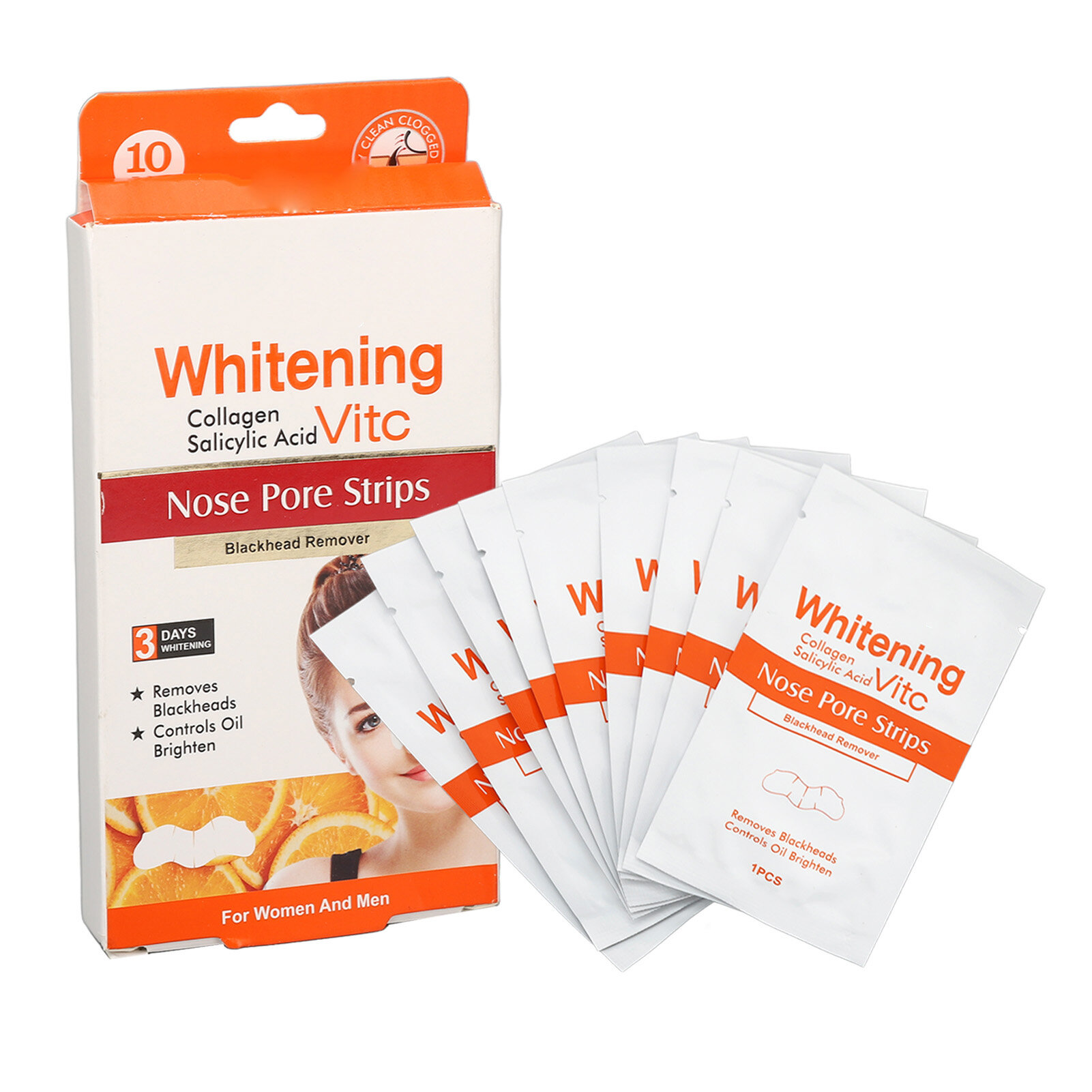 10 шт, увлажняющие полоски для носа, средство для удаления черных точек, глубоко очищающие клейкие полоски для пор