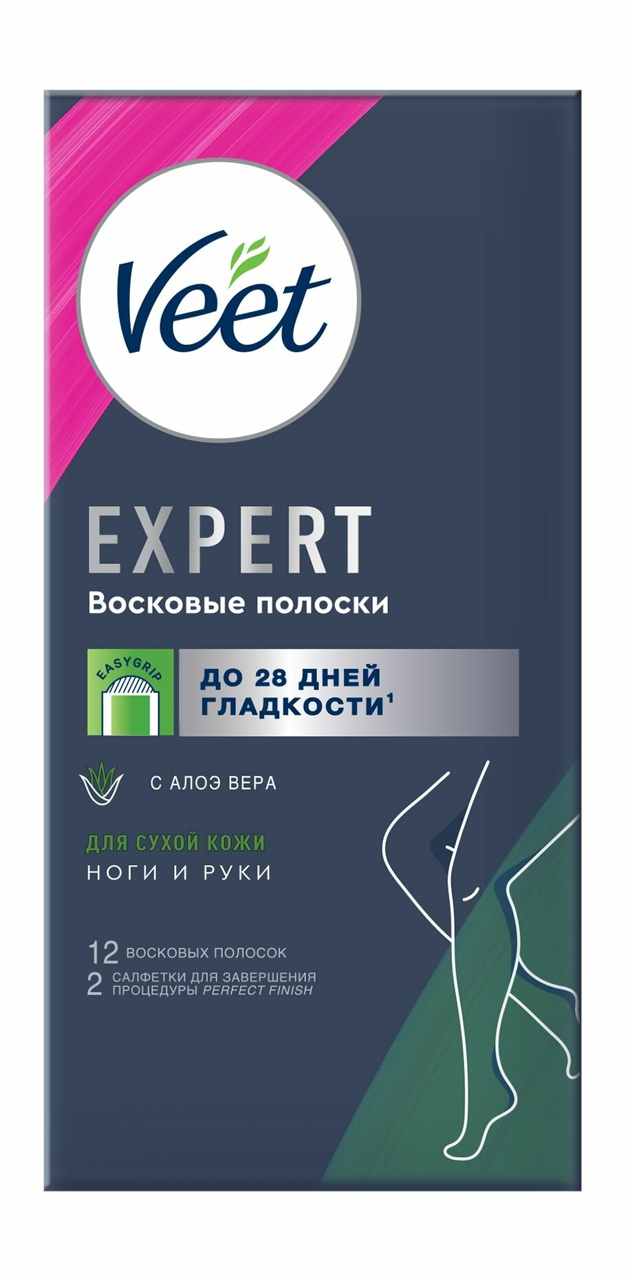 VEET Восковые полоски Expert для сухой кожи, 12 шт.