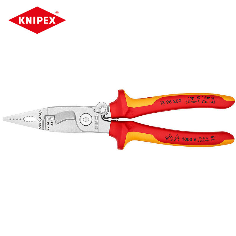 KNIPEX 1396200 Клещи для электромонтажа Удаление заусенцев Резка Многоцелевые зубчатые плоскогубцы