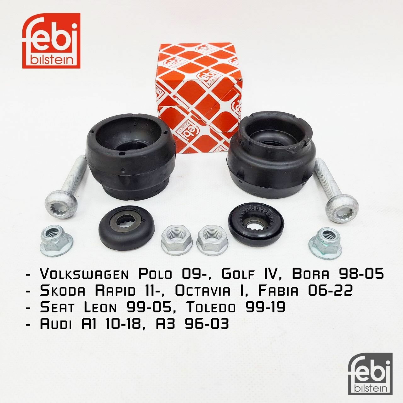 Комплект опор и подшипников передних амортизаторов FEBI для Volkswagen Polo , Golf IV, Bora , Skoda Rapid , Fabia, Audi