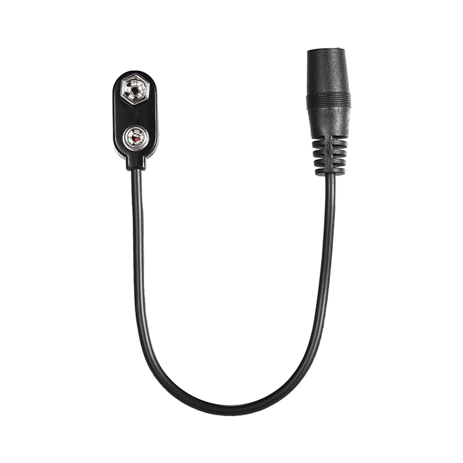 Переходник для батареи 9 В с зажимным разъемом, гнездо 2,1 мм * 5,5 мм, для гитарных эффектов, одноточечный источник питания.