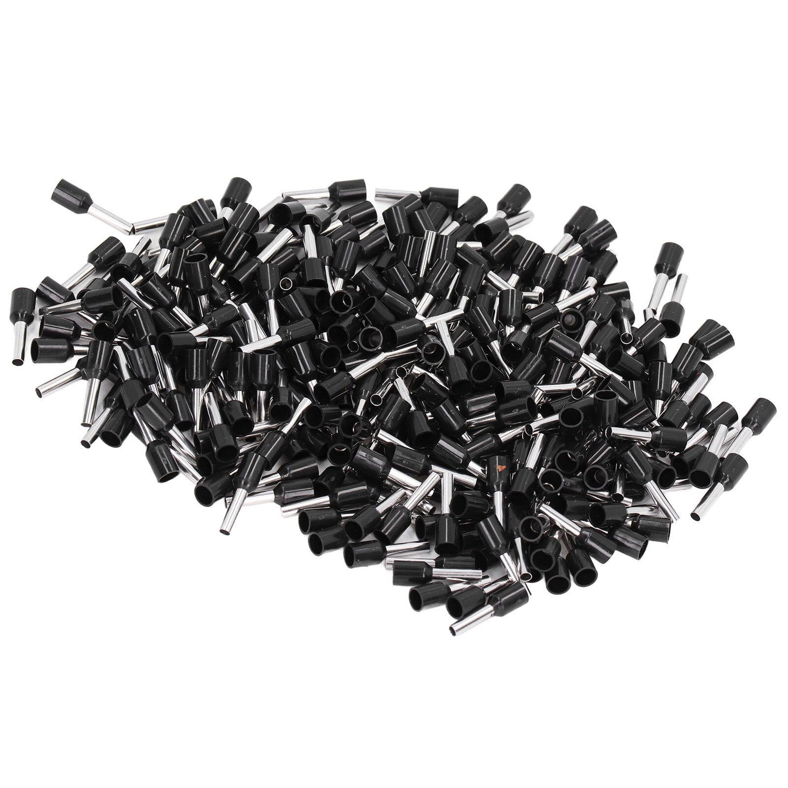 1000шт Контактные Терминалы Трубчатые Изоляционные Для Купровых Проводов, Модель E2510, Материал Медь + ПВХ, Черный Цвет, Клеммы Для Клеппинга Изоляционные Концы Игольчатых Трубок