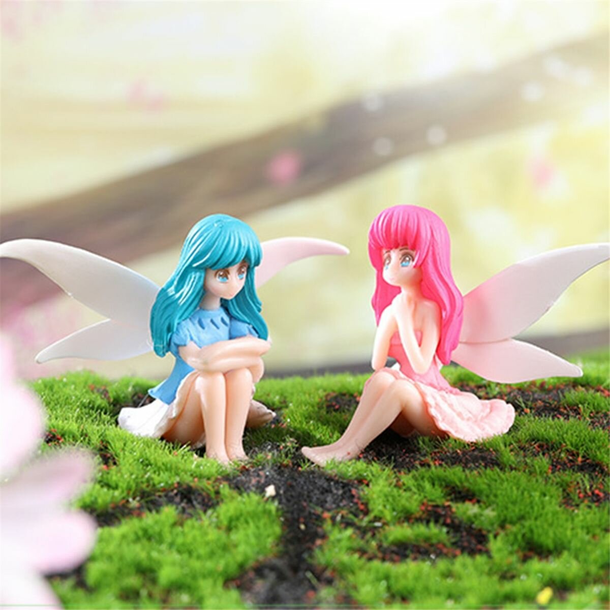 Миниатюрные Фигурки Фей - 4 Шт, Маленькие Цветочные Украшения В Виде Из Смолы