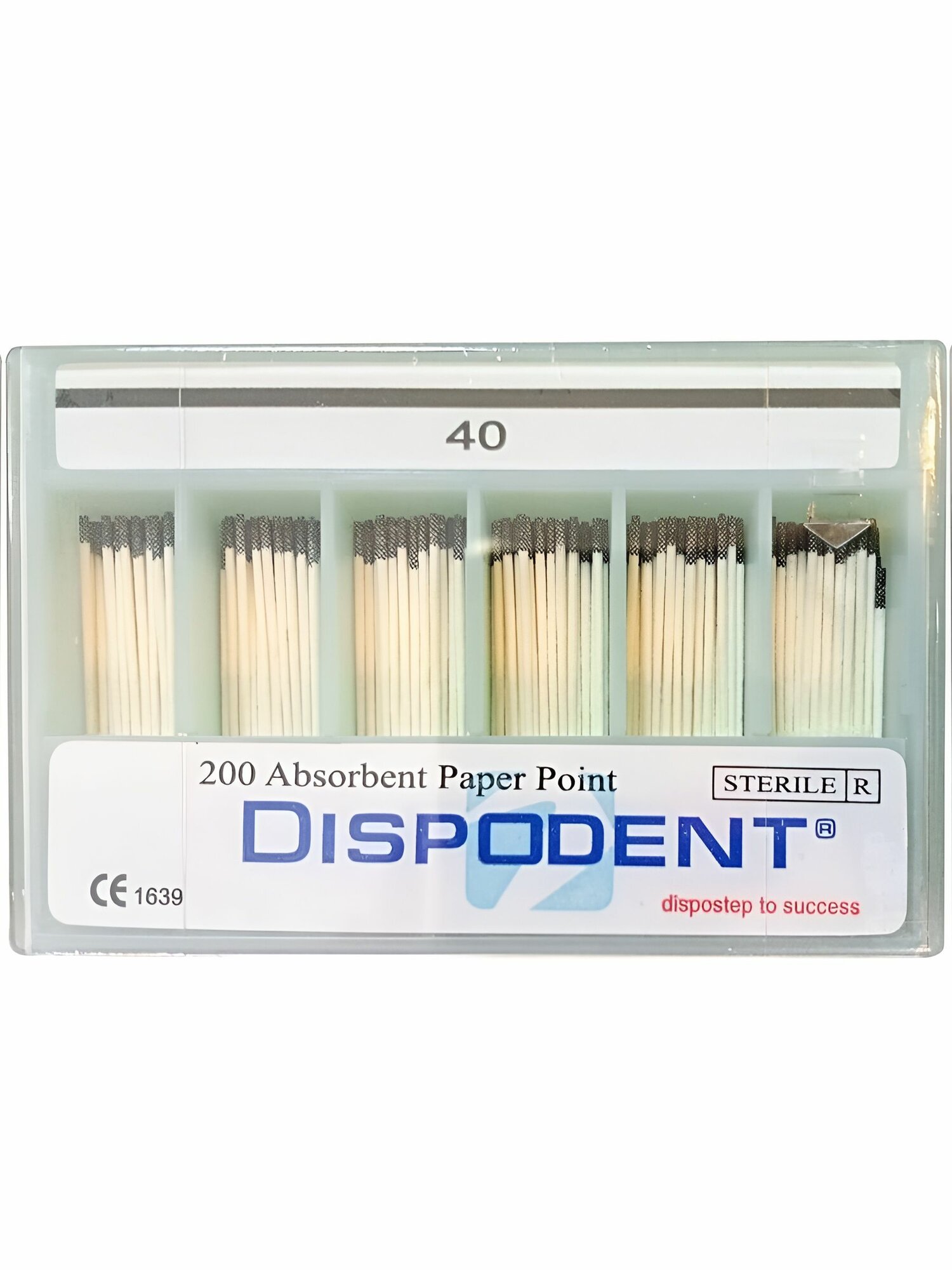 Штифты бумажные 02 №40, 200 шт, (Dispodent)