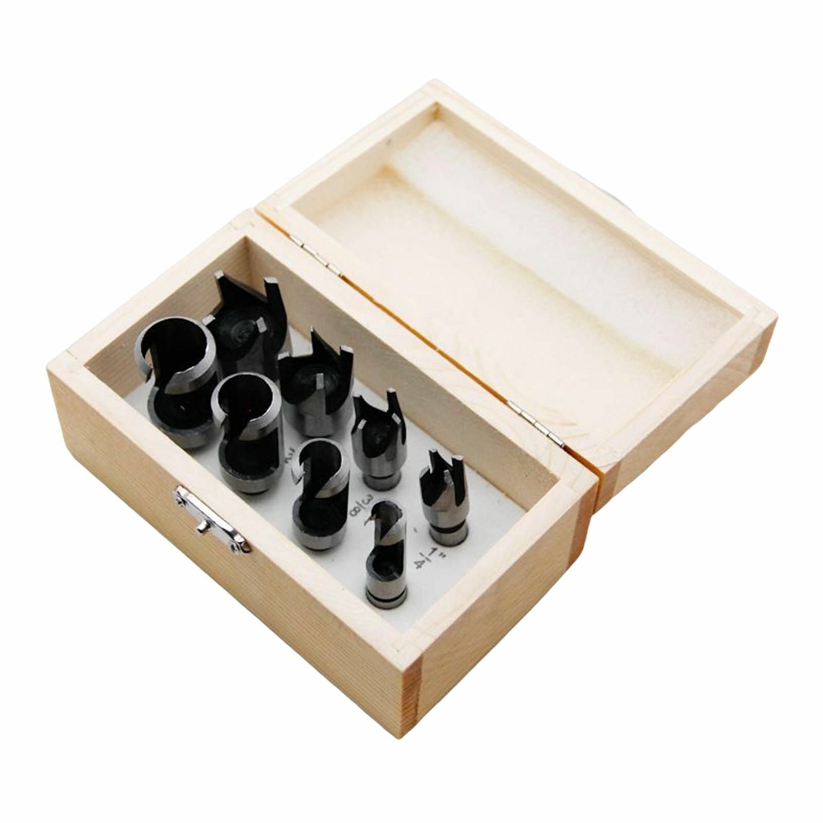 Набор пробковых сверл из углеродистой стали по дереву 123x71x62 мм