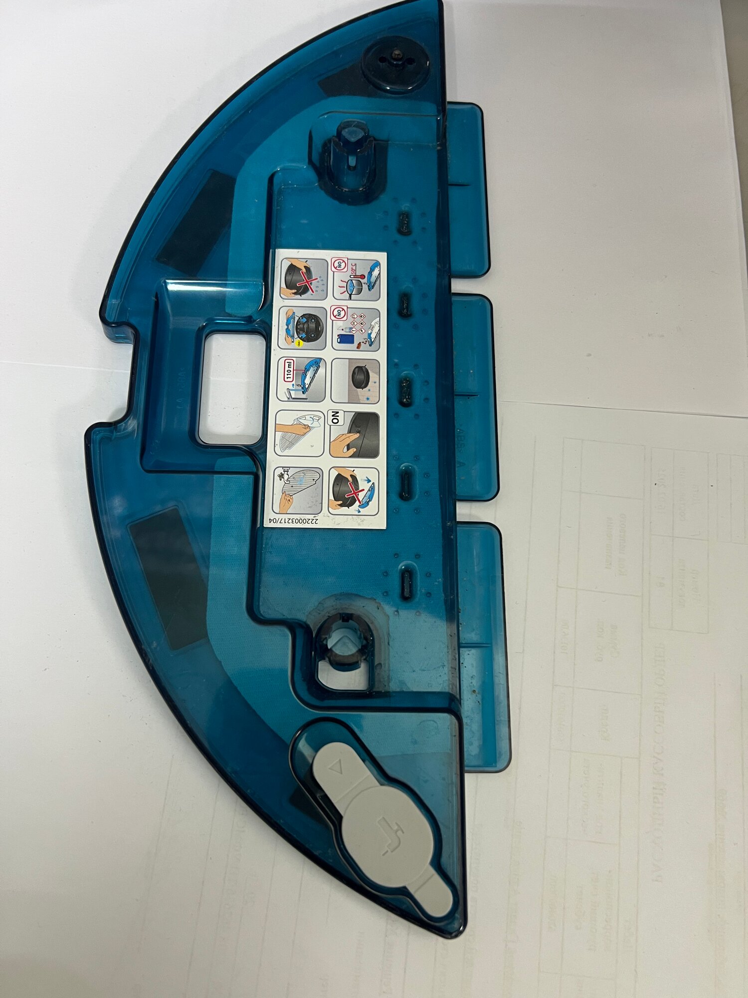 Бак для влажной уборки робота-пылесоса Tefal X-PLORER SERIE 80 RG7765WH