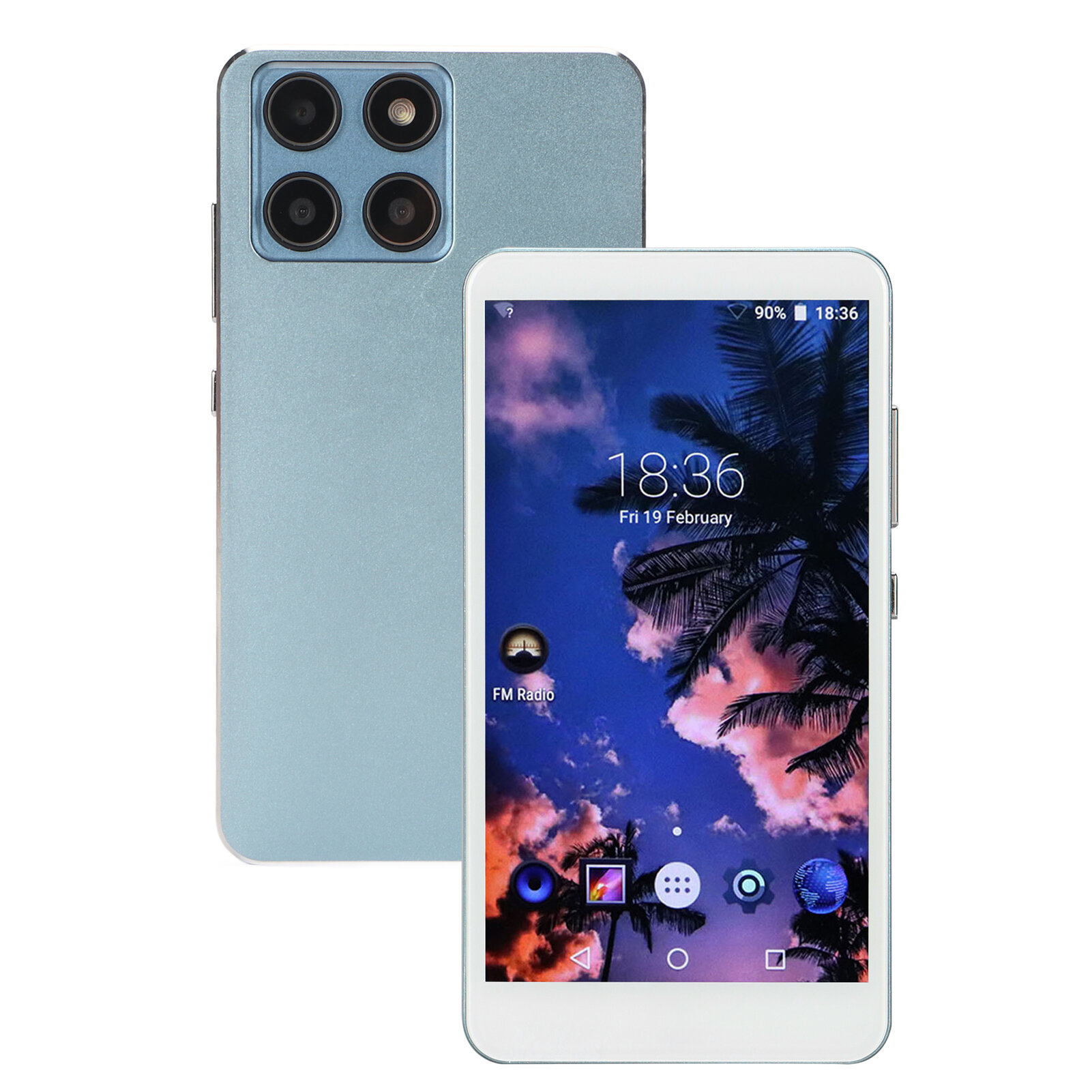 5,0-дюймовый музыкальный плеер MP4 с сенсорным экраном HD с шумоподавлением, MP4-плеер, портативный музыкальный плеер Bluetooth5.0 для FM-радио, синий