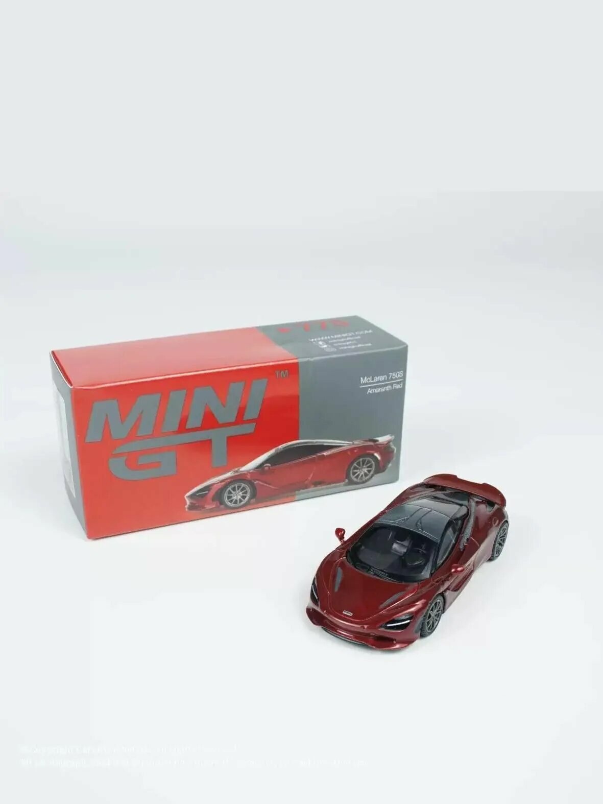 Машинка TSM MINI GT 1/64 #775 McLaren 750S Amaranth Red Die-cast Alloy Car Model Collection Display Gift