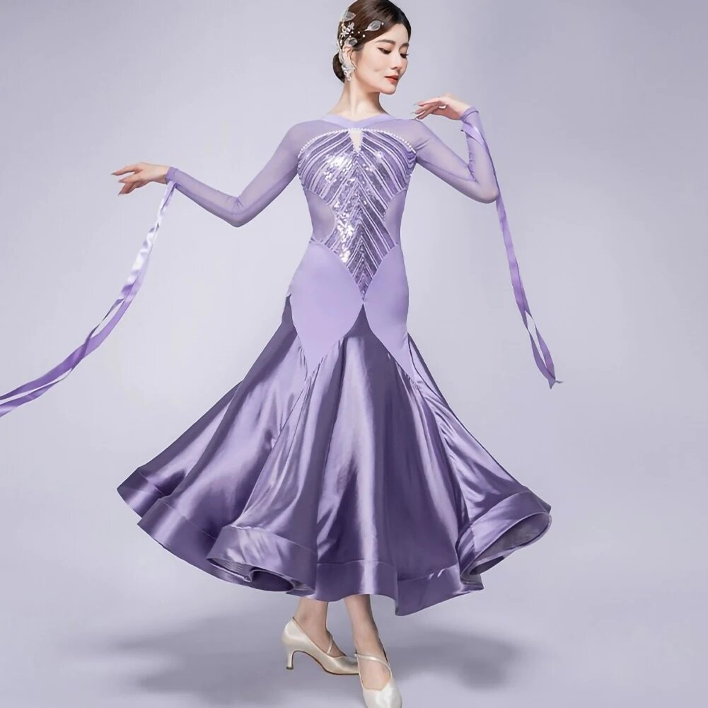 Танцевальное платье Streamers фиолетовое XXL, Фиолетовый, Purple