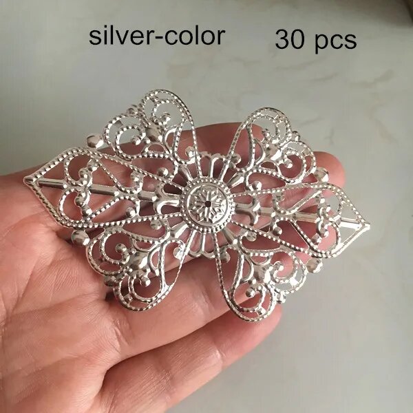 Металлические бабочки для бижутерии DGG Silver-color