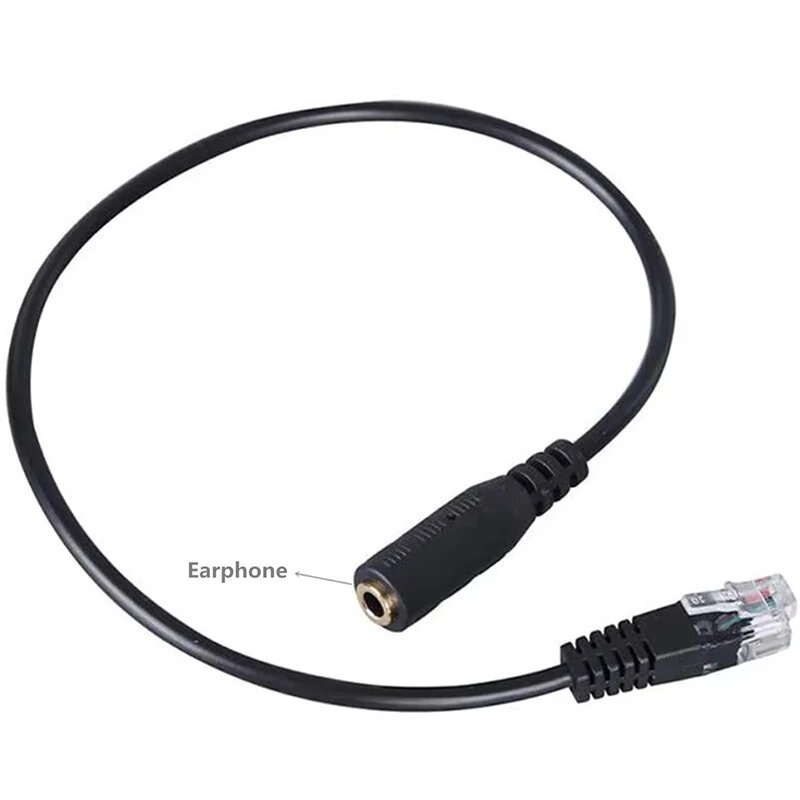 Адаптер 3.5 мм (Earphone) - RJ9, черный