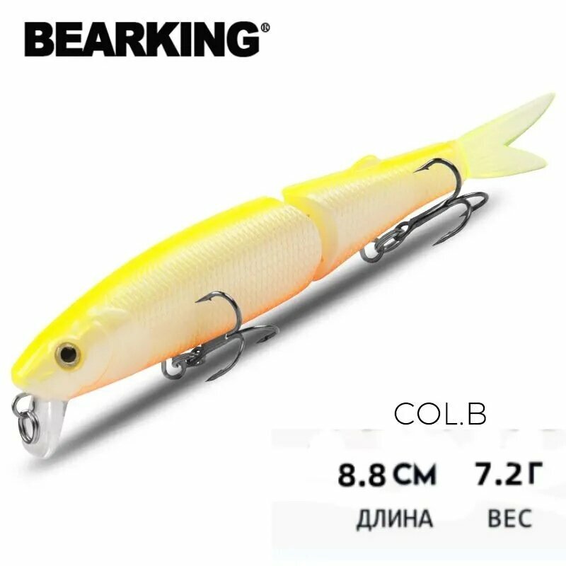 Воблер Tiny MAGALLON 88 SP (8.8см. 7.2гр.) Суспендер заглубление 0.3-0.8м. Bearking Jackall составной Минноу