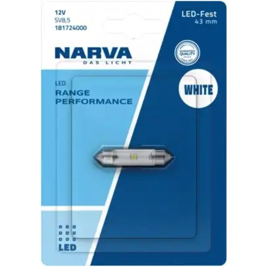 Лампа автомобильная Narva LED RPL2 C5W SV8.5/8 43mm 12V, 1шт, 181724000