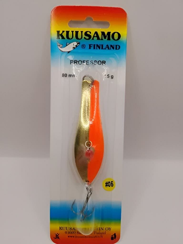 Блесна Kuusamo "Professor", колеблющаяся, тройной крючок, 80 мм, 15 г
