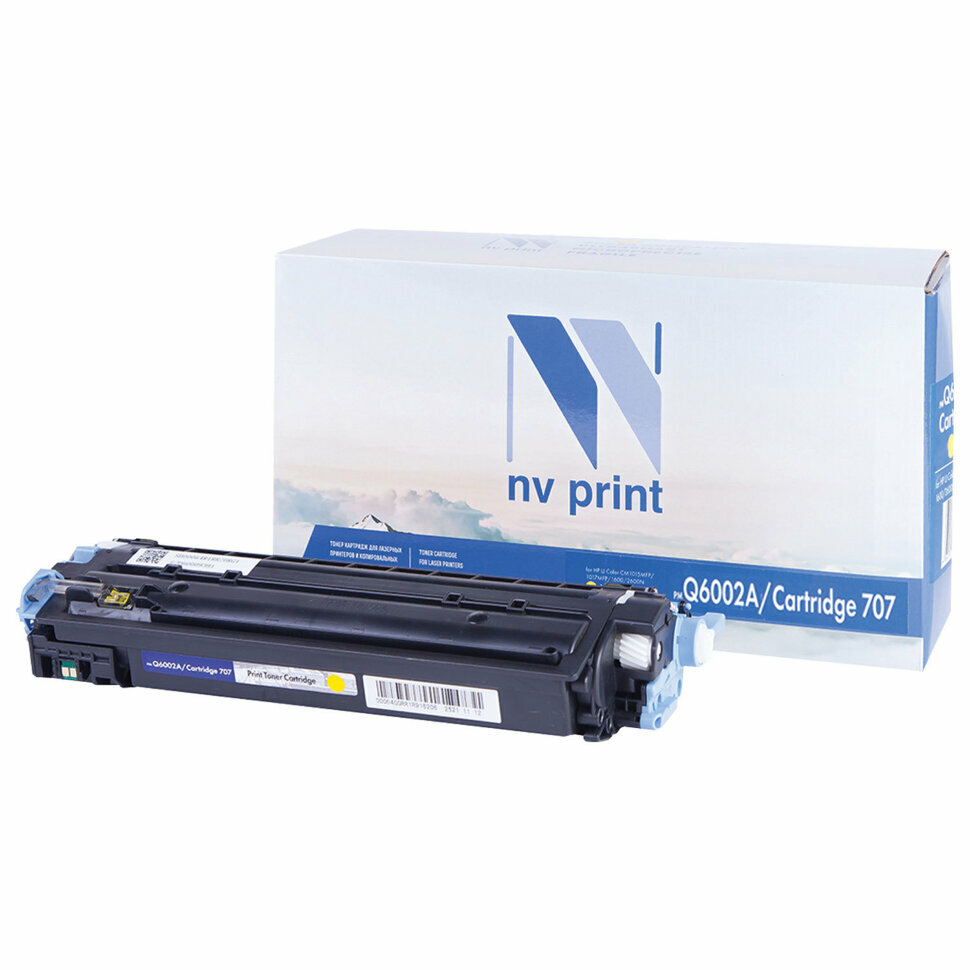 Картридж лазерный NV PRINT (NV-Q6002A) для HP ColorLaserJet CM1015/2600, желтый, ресурс 2000 стр, 361169