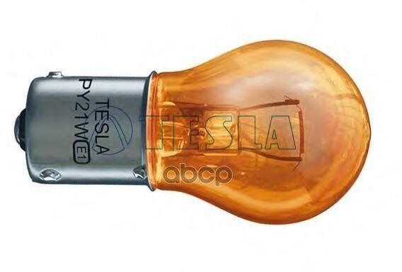 Лампа! PY21W, 12V, BAU15s поворот желтая TESLA арт. B52301