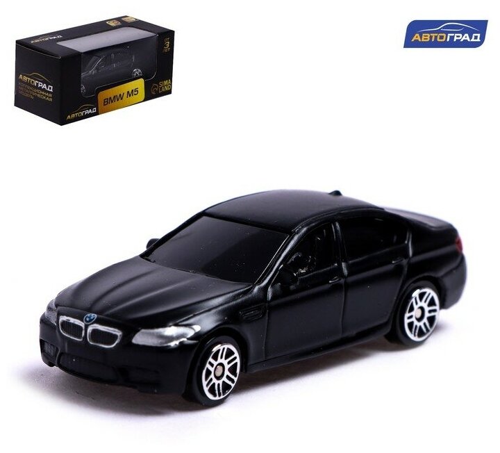 Машина металлическая ТероПром 7152986 BMW M5, 1:64, цвет черный матовый, 7152986