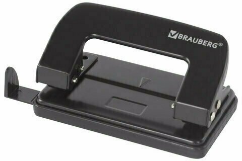 4 шт. Дырокол металлический BRAUBERG "Classic", до 10 листов, черный, 222548