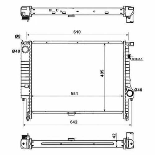 Основной радиатор (двигателя) Nrf 58117 для BMW 3 серия E36, Z3 E36