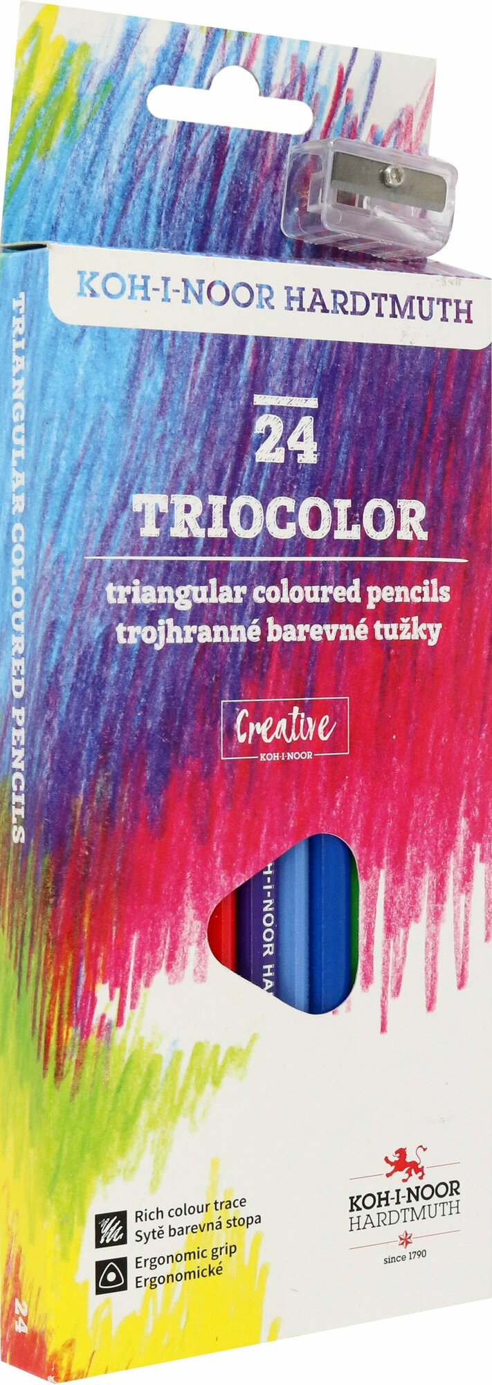 Карандаши цветные Triocolor, 24 цвета, с точилкой