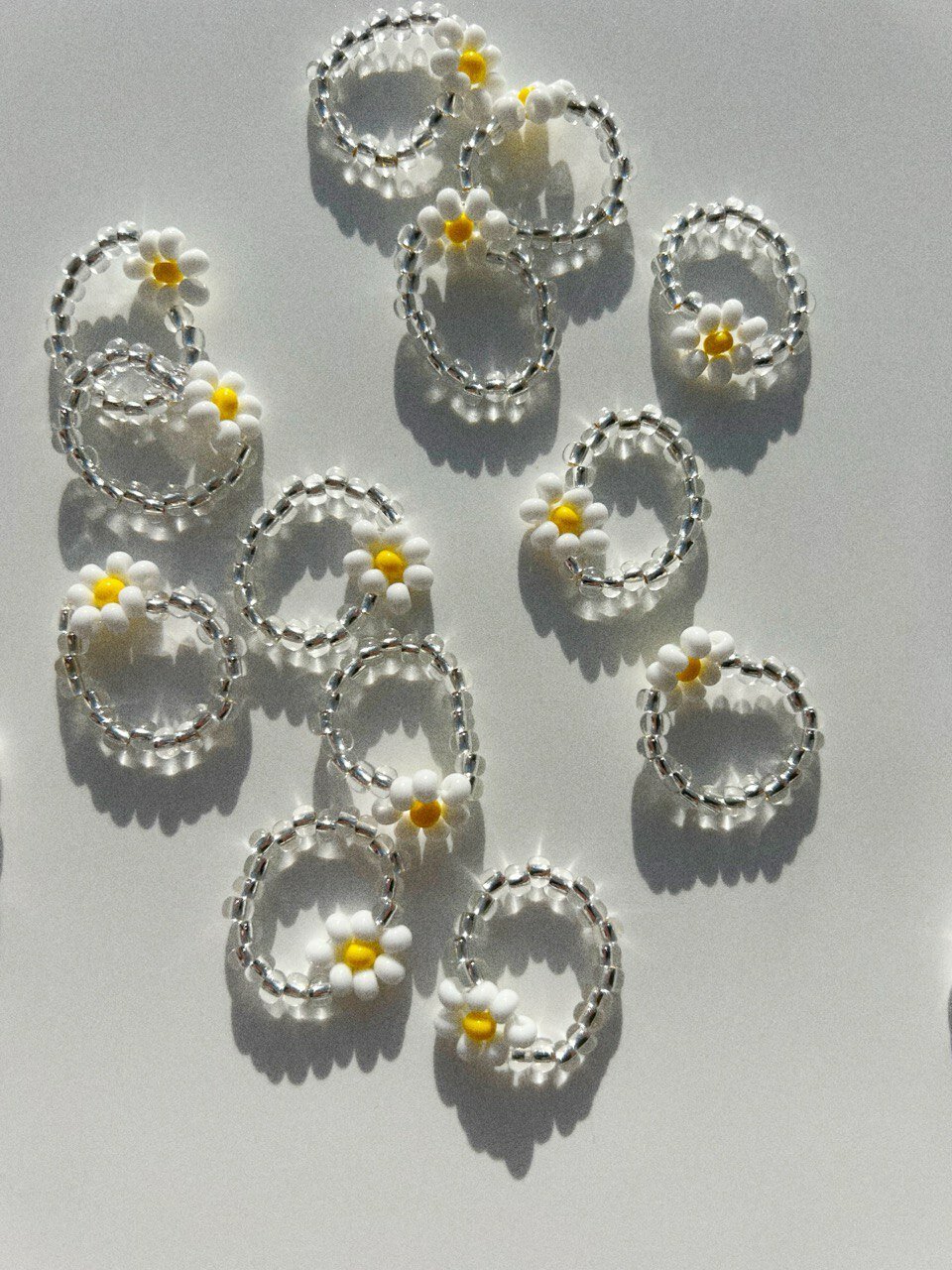 Кольцо Daily Daisy, бисер, стекло