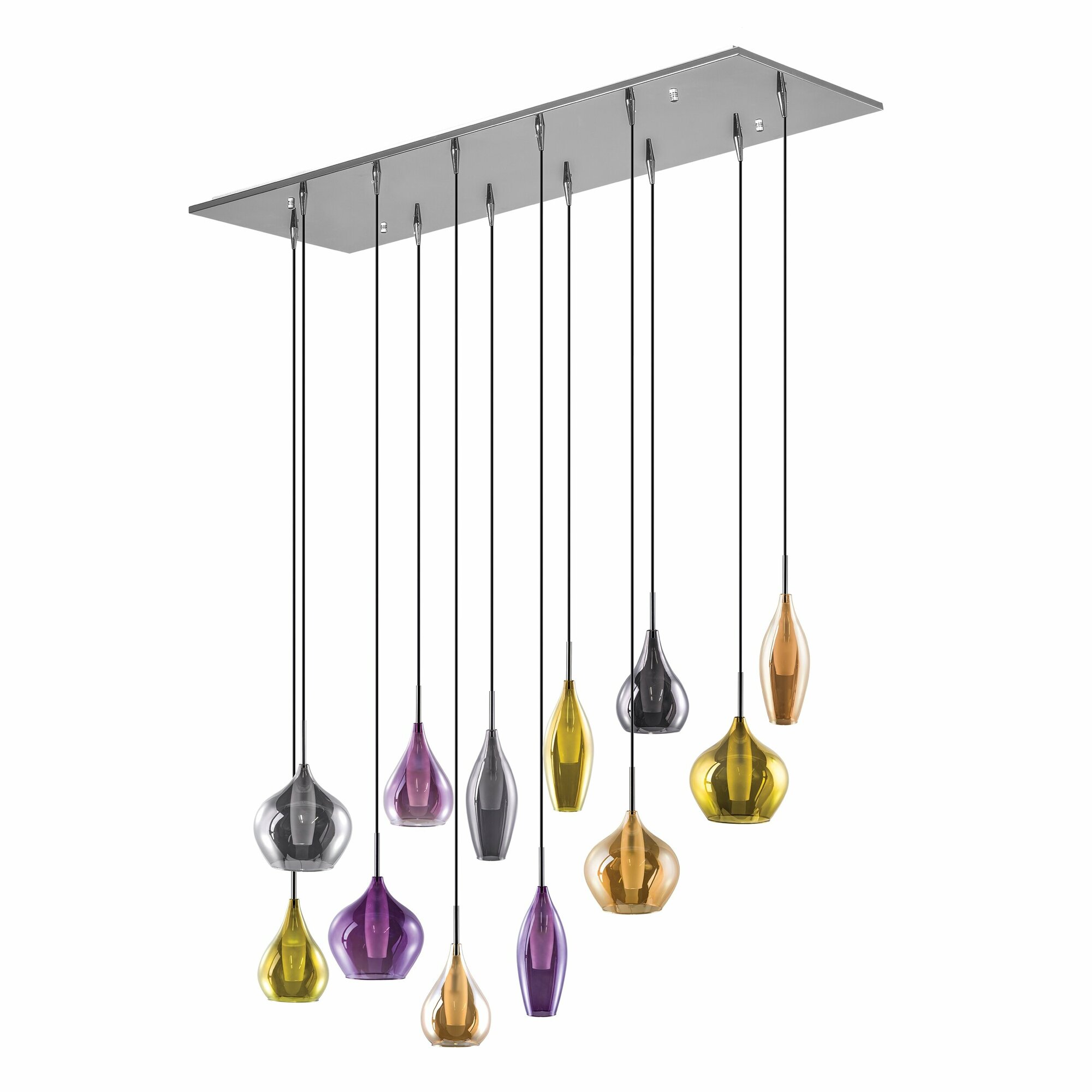 Люстра подвесная Lightstar 803125 PENTOLA 12x25W G9 chrome/black