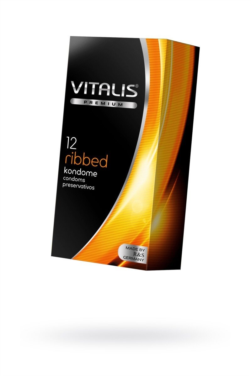 Презервативы ребристые VITALIS Premium Ribbed (12 шт), vitalis-263