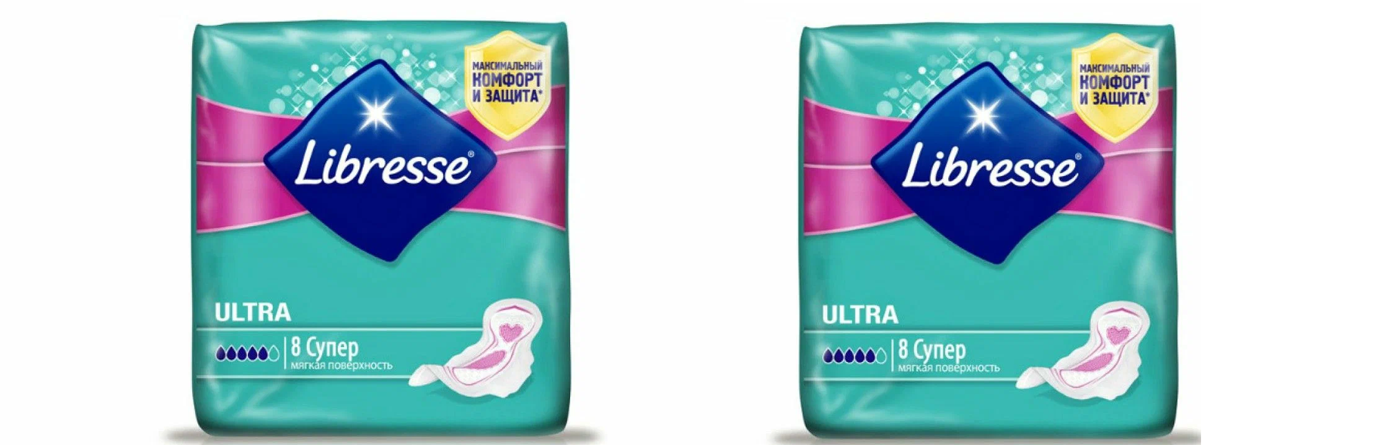 Libresse Прокладки гигиенические, Ultra Super с мягкой поверхностью, 8 шт, 2 шт.