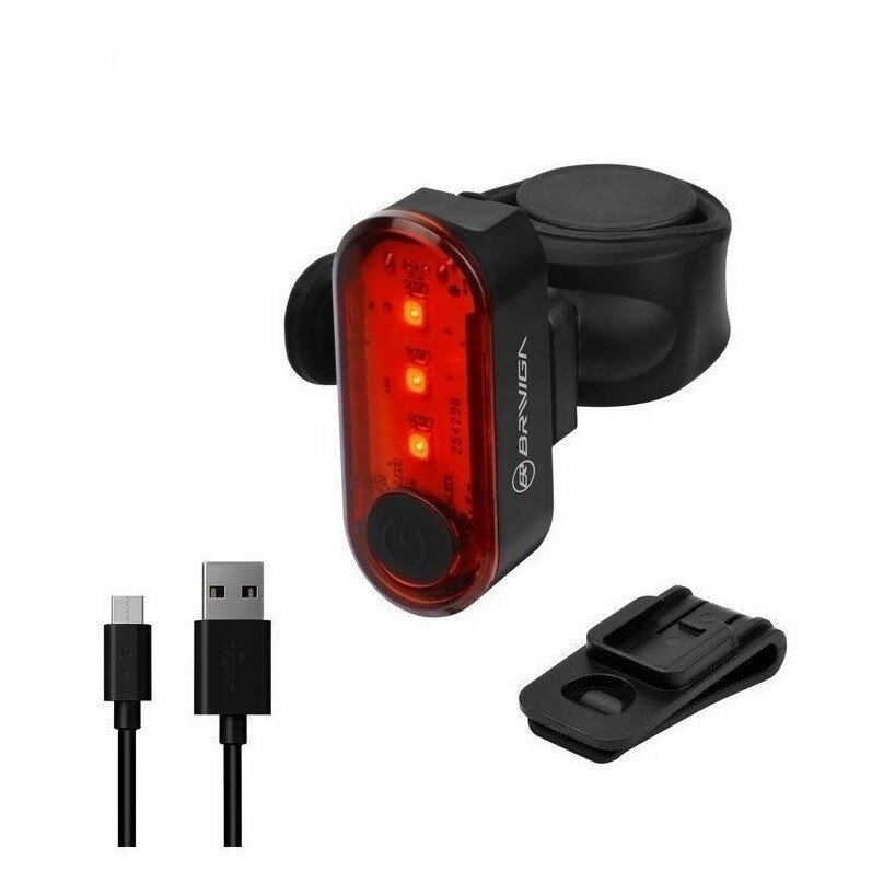Велофонарь задний Briviga EBL-3333 USB 12.